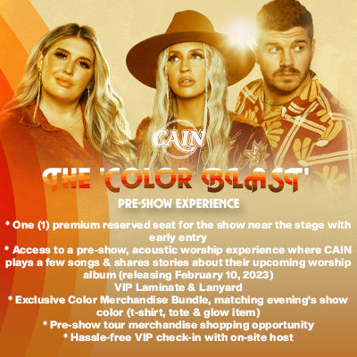 Order for CAIN "Live and In Color" Spring Tour 2023