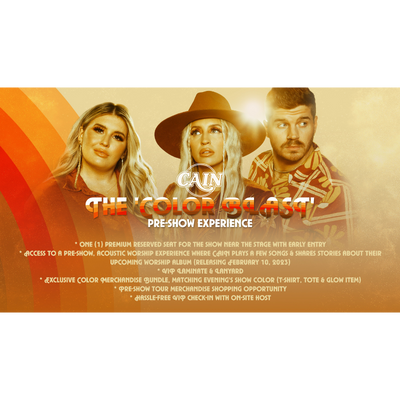 Order for CAIN "Live and In Color" Spring Tour 2023