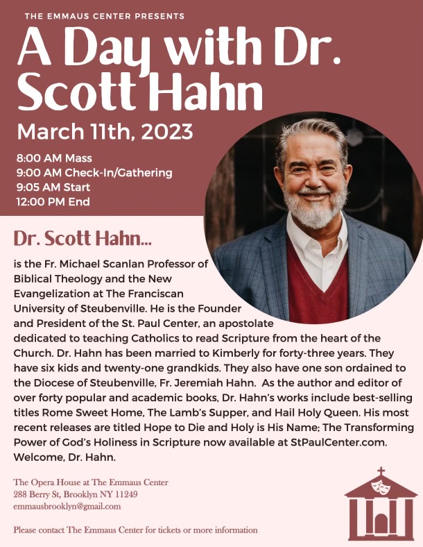 Tickets | The Emmaus Center Presents a day with Dr. Scott Hahn in ...