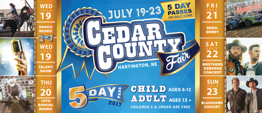 Tickets | 2017 Cedar County Fair in Hartington, NE | iTickets