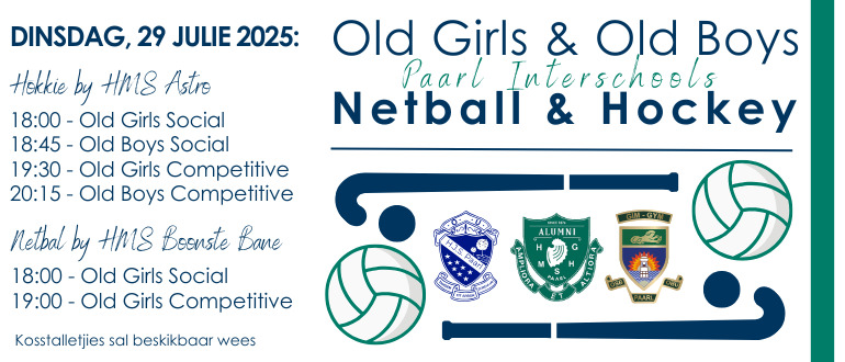 Order for Old Girl & Old Boy Interschools Netball and Hockey